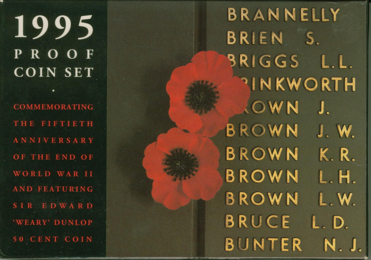1995 Proof Set - End of WWII 50th Anniversary – Aussie Coins Direct