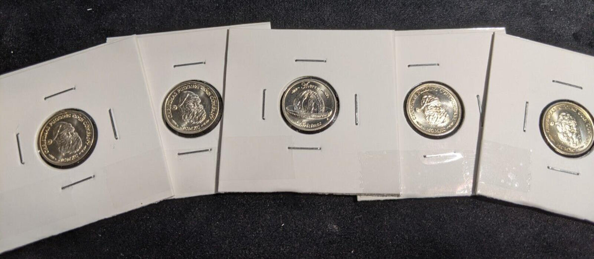 1990 Royal Australian Mint 5 Silver Christmas Pudding Coin Token ex Pa ...