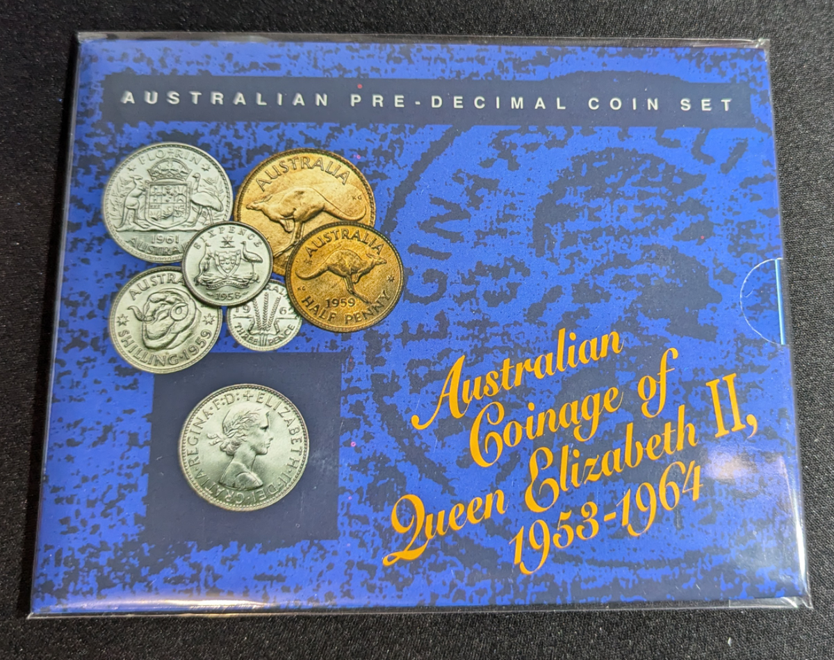 Australian coinage of Queen Elizabeth II 1953 pre-decimal coin set ...