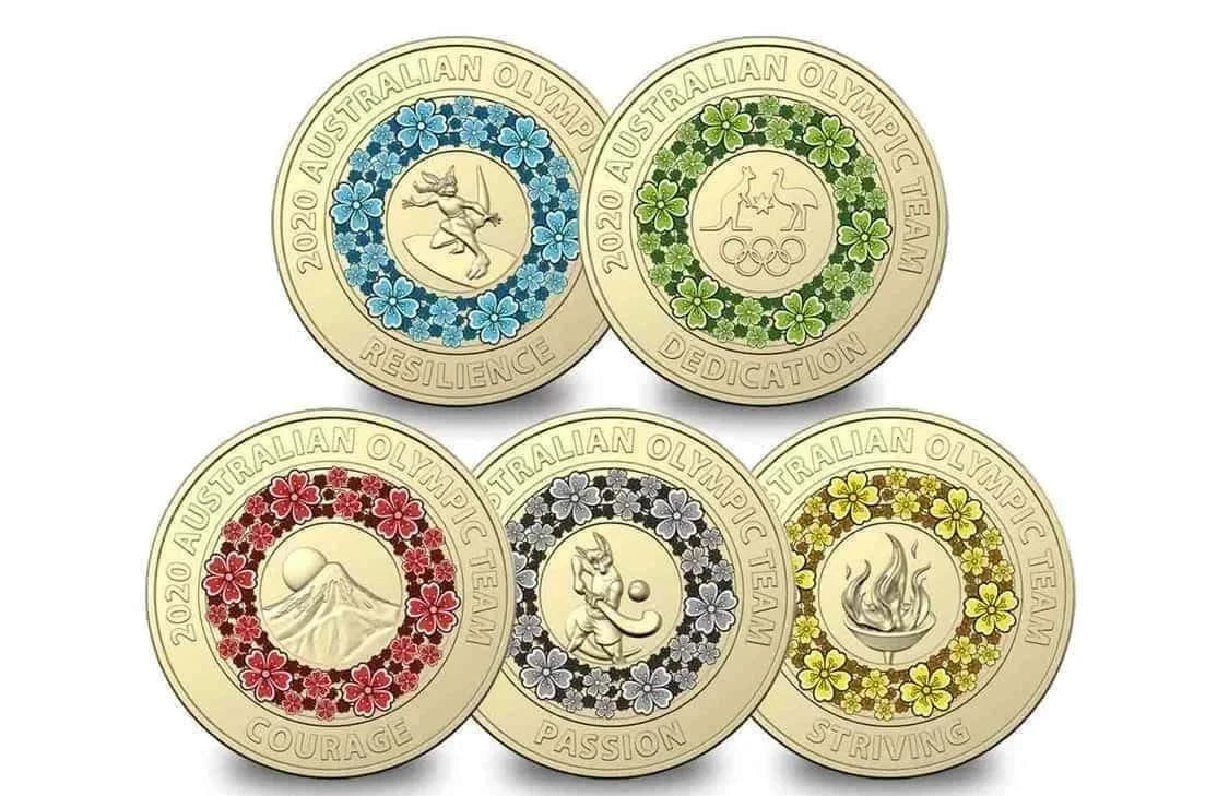 2020 TOKYO OLYMPIC $2 COLOURED COIN COLLECTION – Aussie Coins Direct