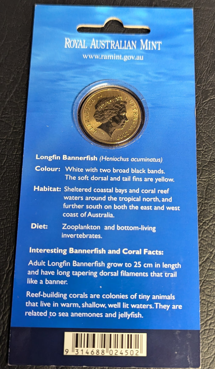 2007 $1 Ocean Series - Longfin Bannerfish – Aussie Coins Direct