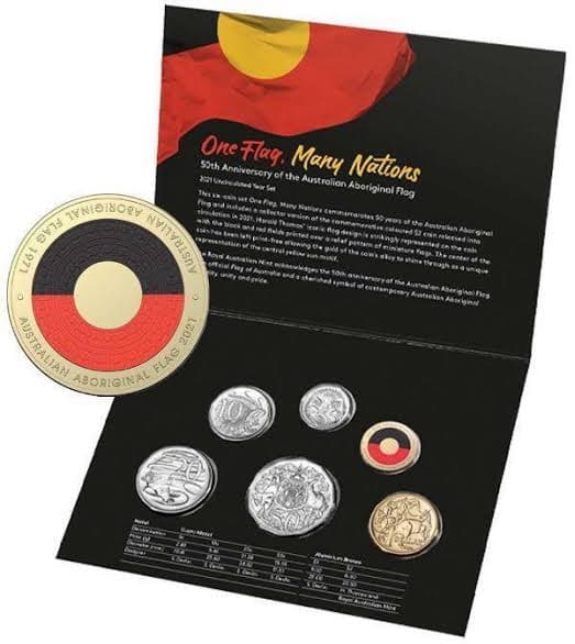 2021 Royal Australian Mint Six Coin Mint Set - Aboriginal Flag – Aussie ...